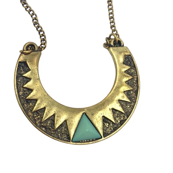 ZAD | Jewelry | Zad Antique Gold Tone Sun Blue Stone Necklace | Poshmark